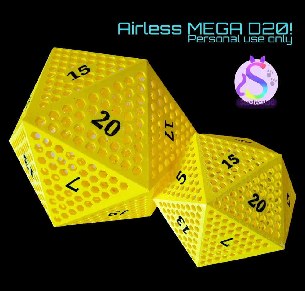 Airless MEGA D20 Personal Use by sassiecat3d - MakerWorld