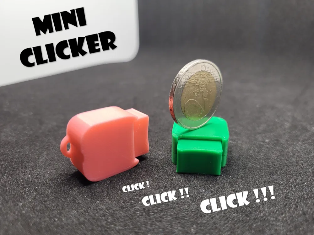 Mini Clicker (Fidget) + Key Chain by H2Jack Concepts - MakerWorld