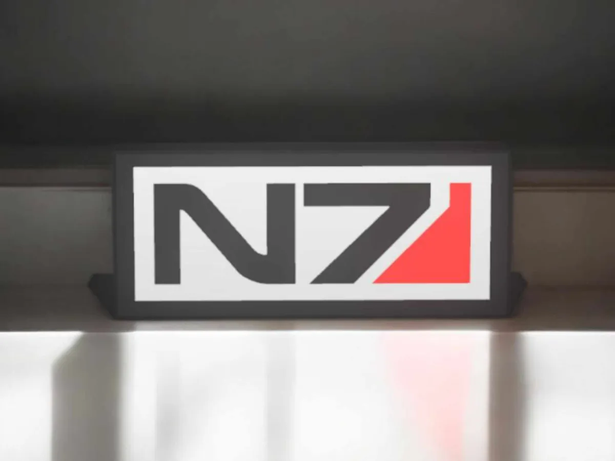 N7 mass effect lightbox by michie makes MakerWorld: Download Free 3D Models