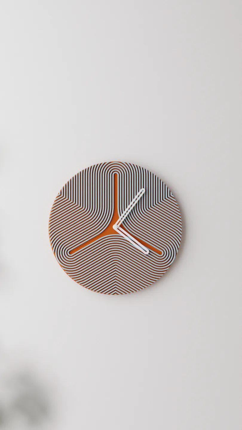 Wall clock. Two Tone Minimalist Satisfying Clock by Abstractia Design ...