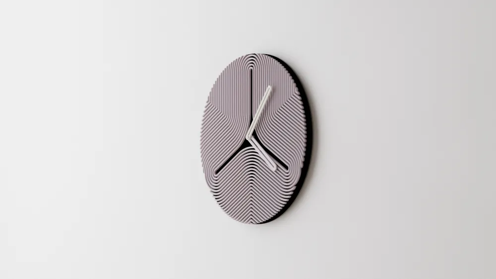 Wall clock. Two Tone Minimalist Satisfying Clock by Abstractia Design ...