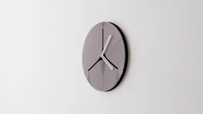 Wall clock. Two Tone Minimalist Satisfying Clock by Abstractia Design ...