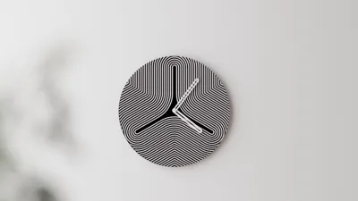 Wall clock. Two Tone Minimalist Satisfying Clock by Abstractia Design ...