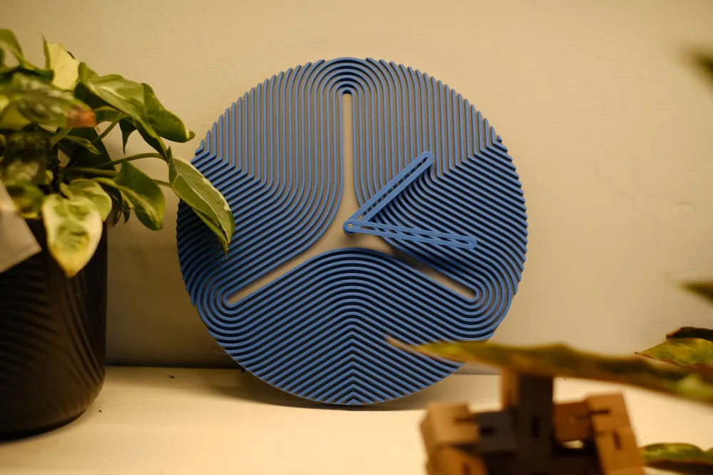 Wall clock. Two Tone Minimalist Satisfying Clock by Abstractia Design ...