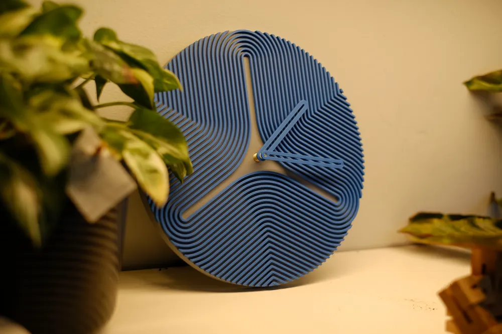 Wall clock. Two Tone Minimalist Satisfying Clock by Abstractia Design ...