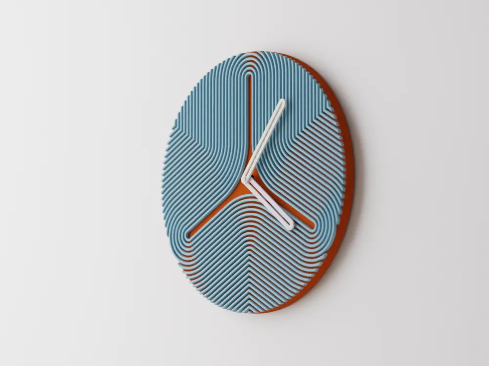 Wall clock. Two Tone Minimalist Satisfying Clock by Abstractia Design ...