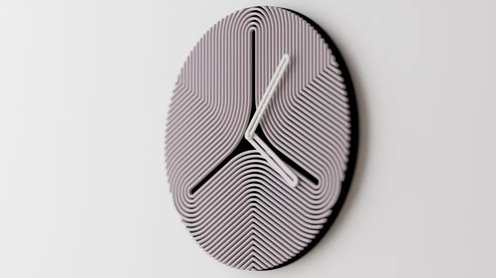 Wall clock. Two Tone Minimalist Satisfying Clock by Abstractia Design ...