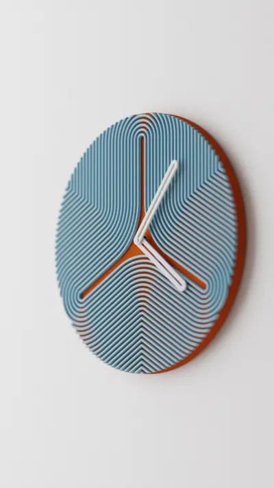 Wall clock. Two Tone Minimalist Satisfying Clock by Abstractia Design ...