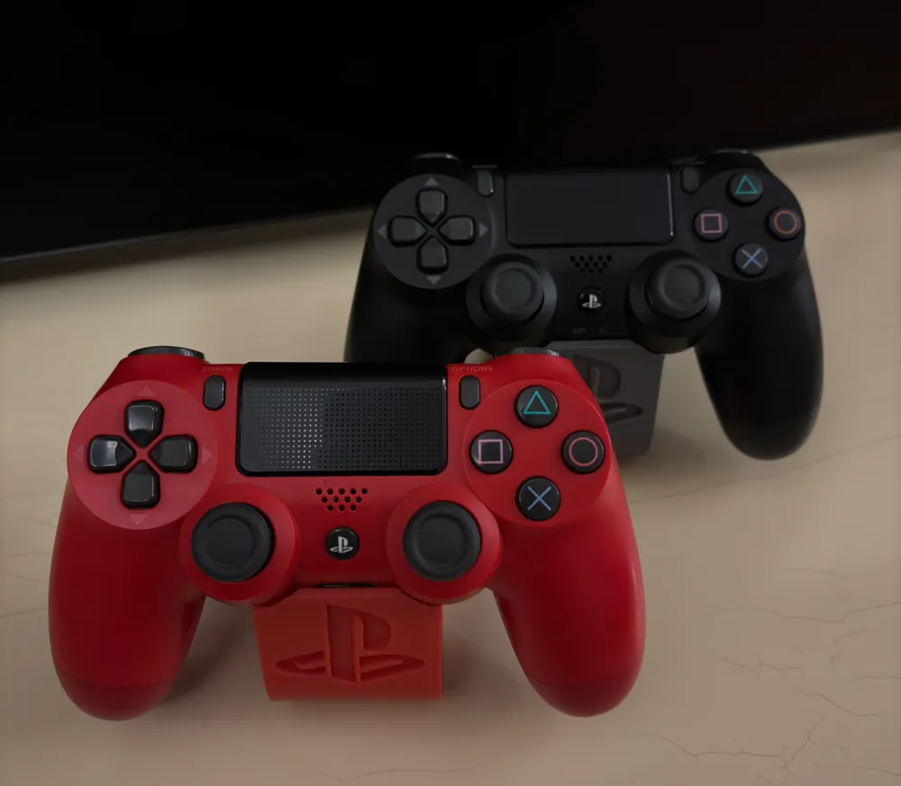 PS4 Controller Stand - Simple - with Logo by TravisBickle36 - MakerWorld