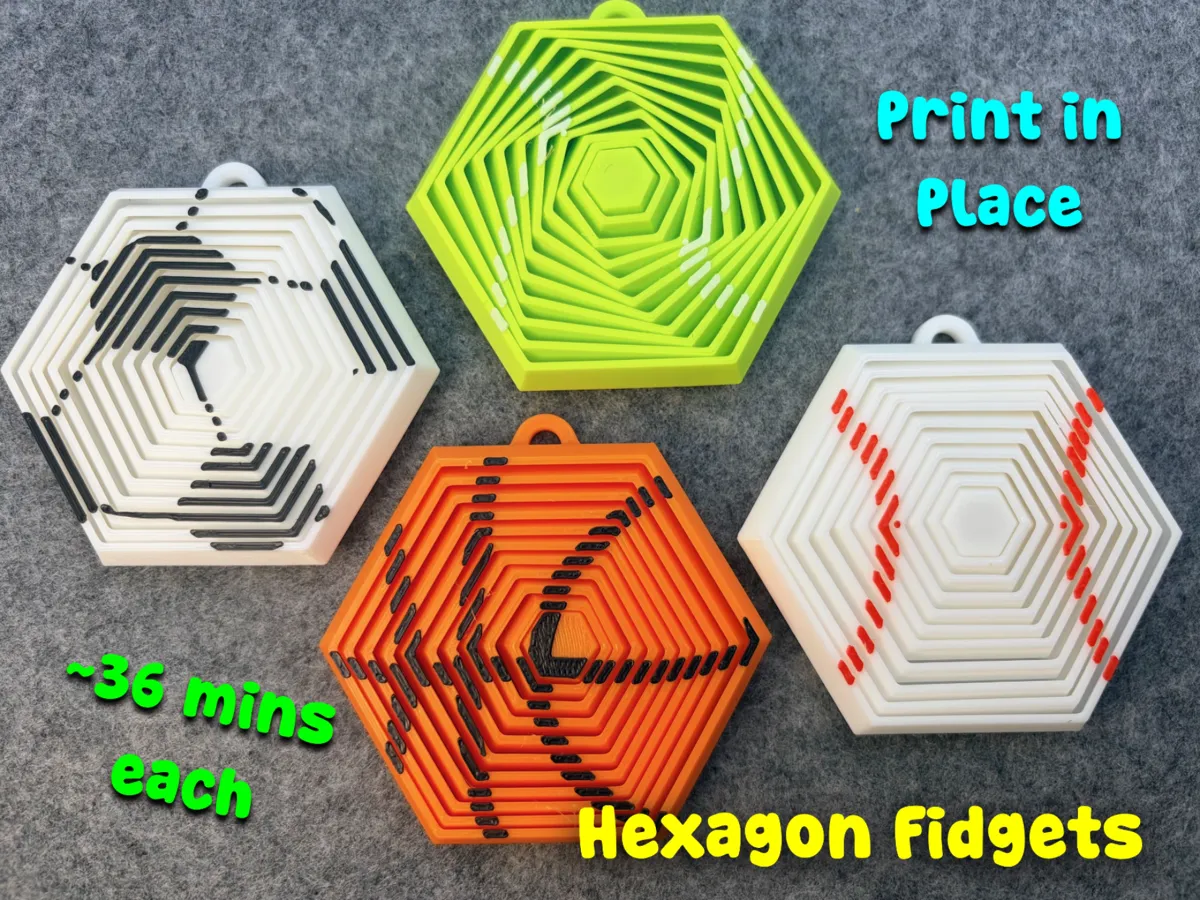Mini Keychain Hexagon Fidget Sports Balls - Free 3D Print Model ...
