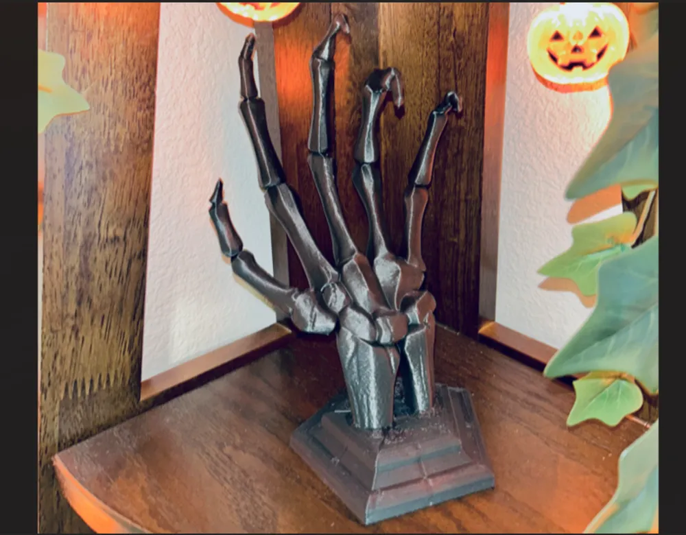 Skeleton Hand Statue - Free 3D Print Model - MakerWorld