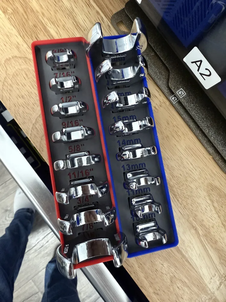 Gridfinity Crows Foot Wrench Holder SAE by David MakerWorld: Download ...