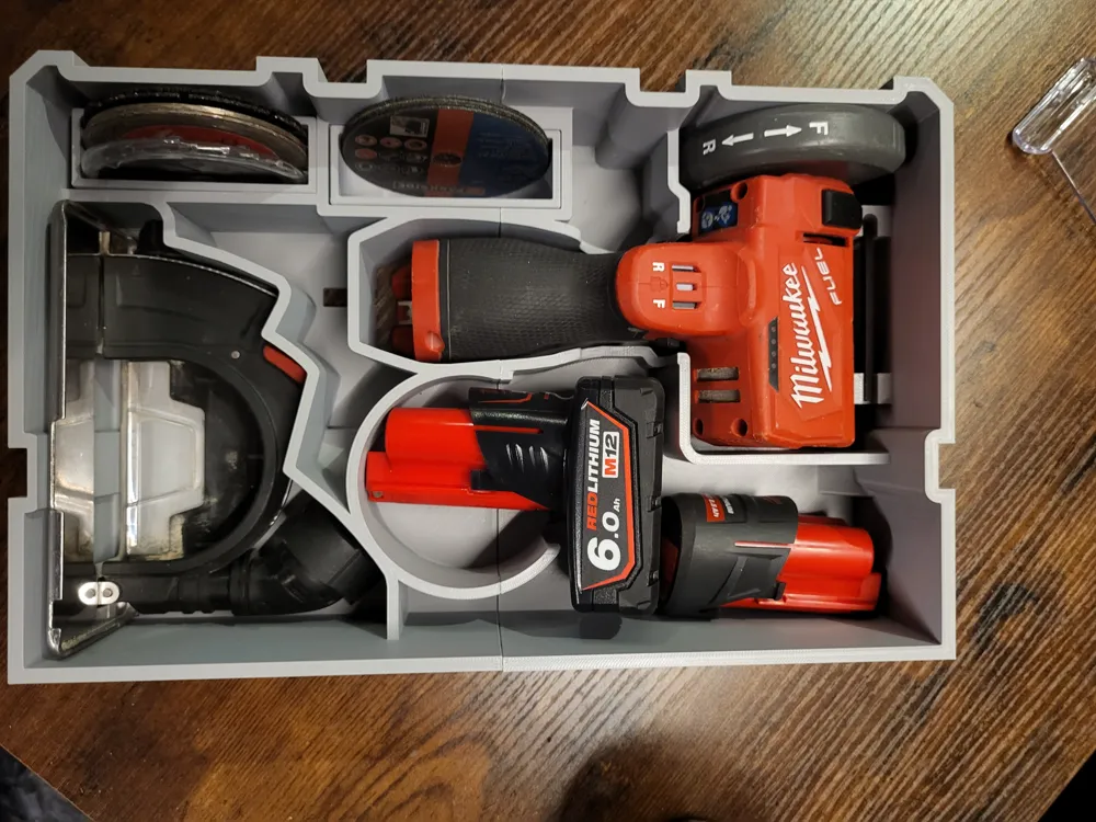 Packout 抽屉式 M12 切割工具整理器 来自 Milwaukee Dave MakerWorld：免费下载 3D 模型