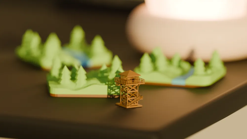 Minature Fire Watch Tower by CatTheRat MakerWorld: Download Free 3D Models