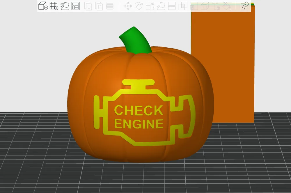 Check Engine Pumpkin by ZP shop - MakerWorld
