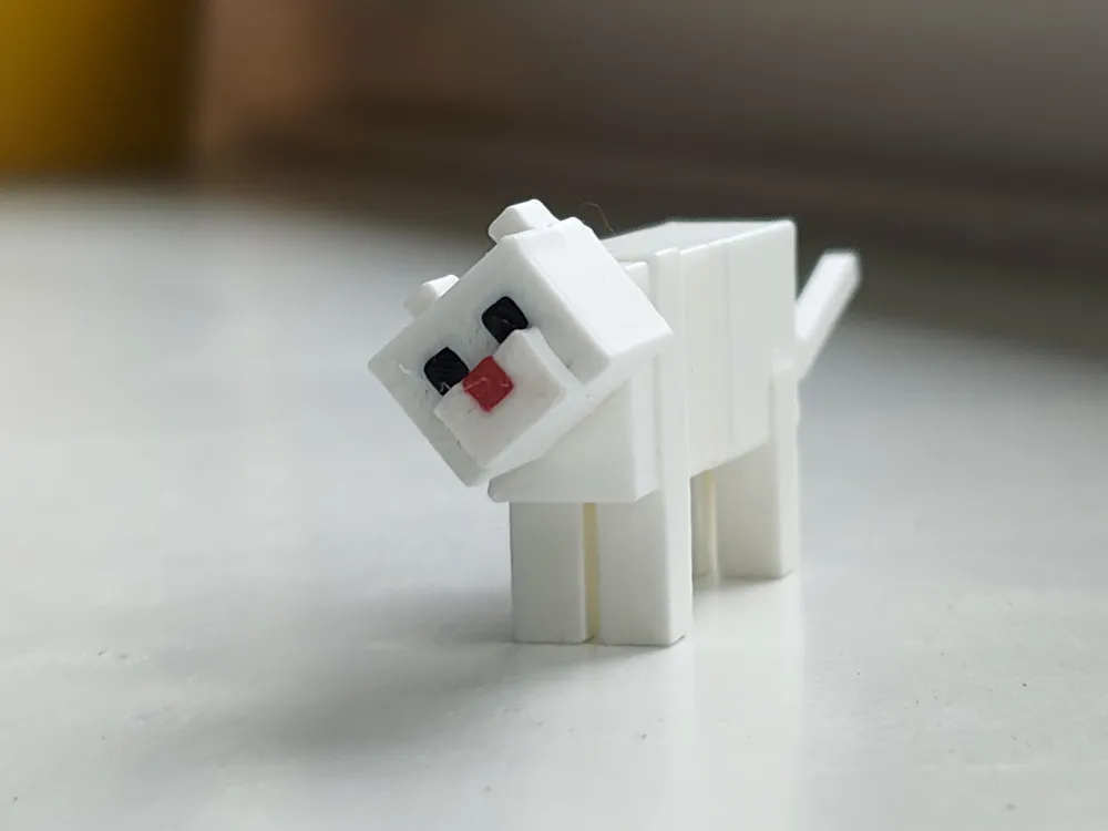Cute Minecraft cat articulating head - Free 3D Print Model - MakerWorld