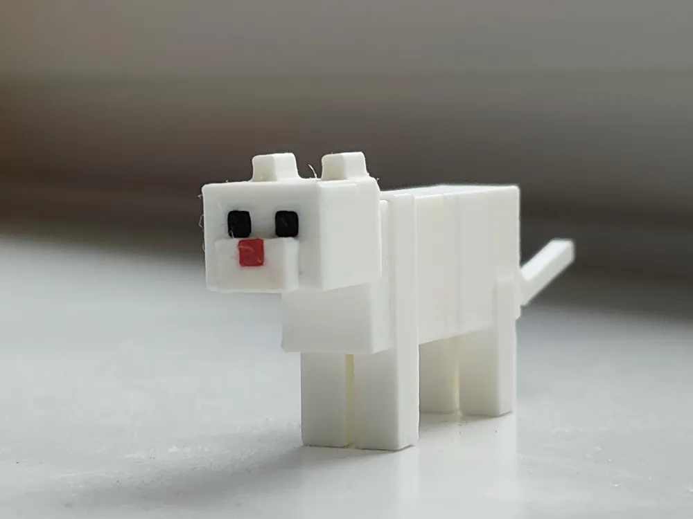 Cute Minecraft cat articulating head by TravlieMakerWorld: Download ...