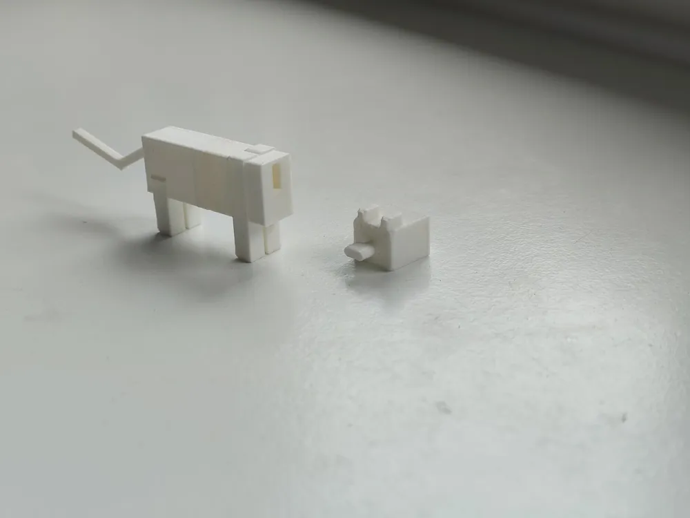 Cute Minecraft cat articulating head - Free 3D Print Model - MakerWorld