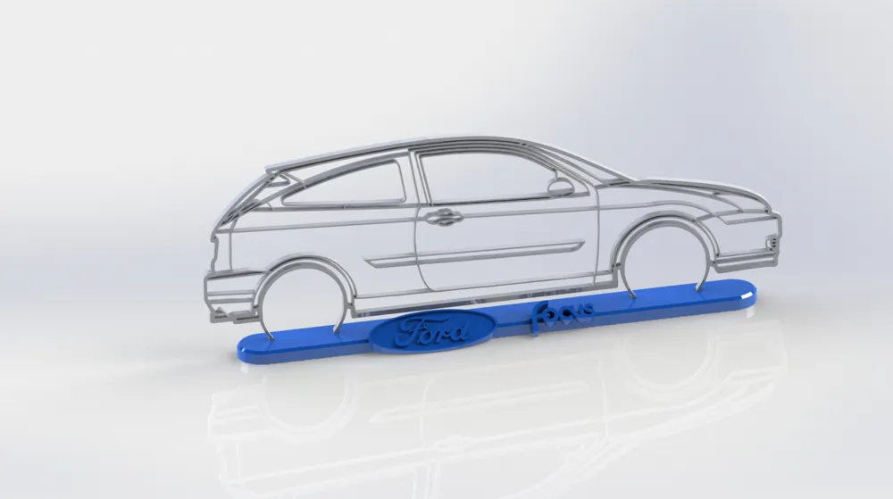 FORD FOCUS MK1 - SILHOUETTE + BASE by JC3DESIGN - MakerWorld