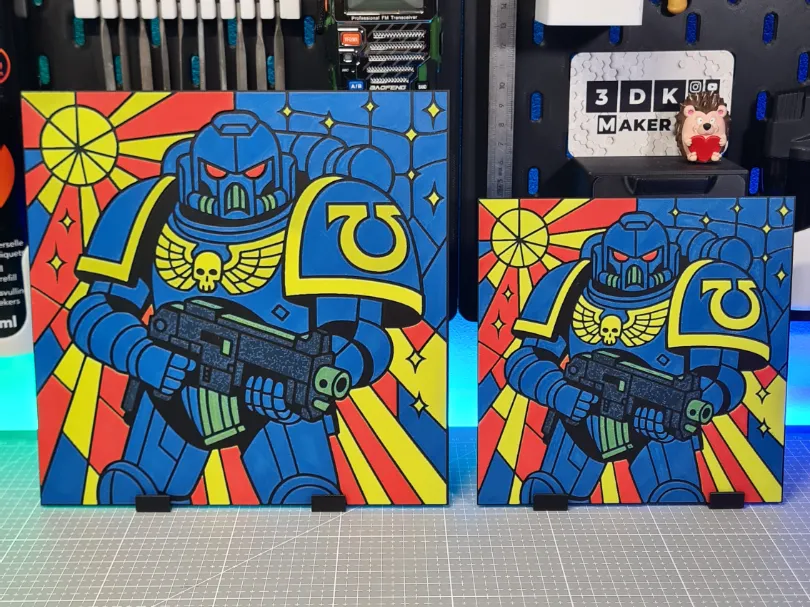 Space Marine Warrior - Hueforge - 4 Colors by 3DK Maker MakerWorld: Download Free 3D Models