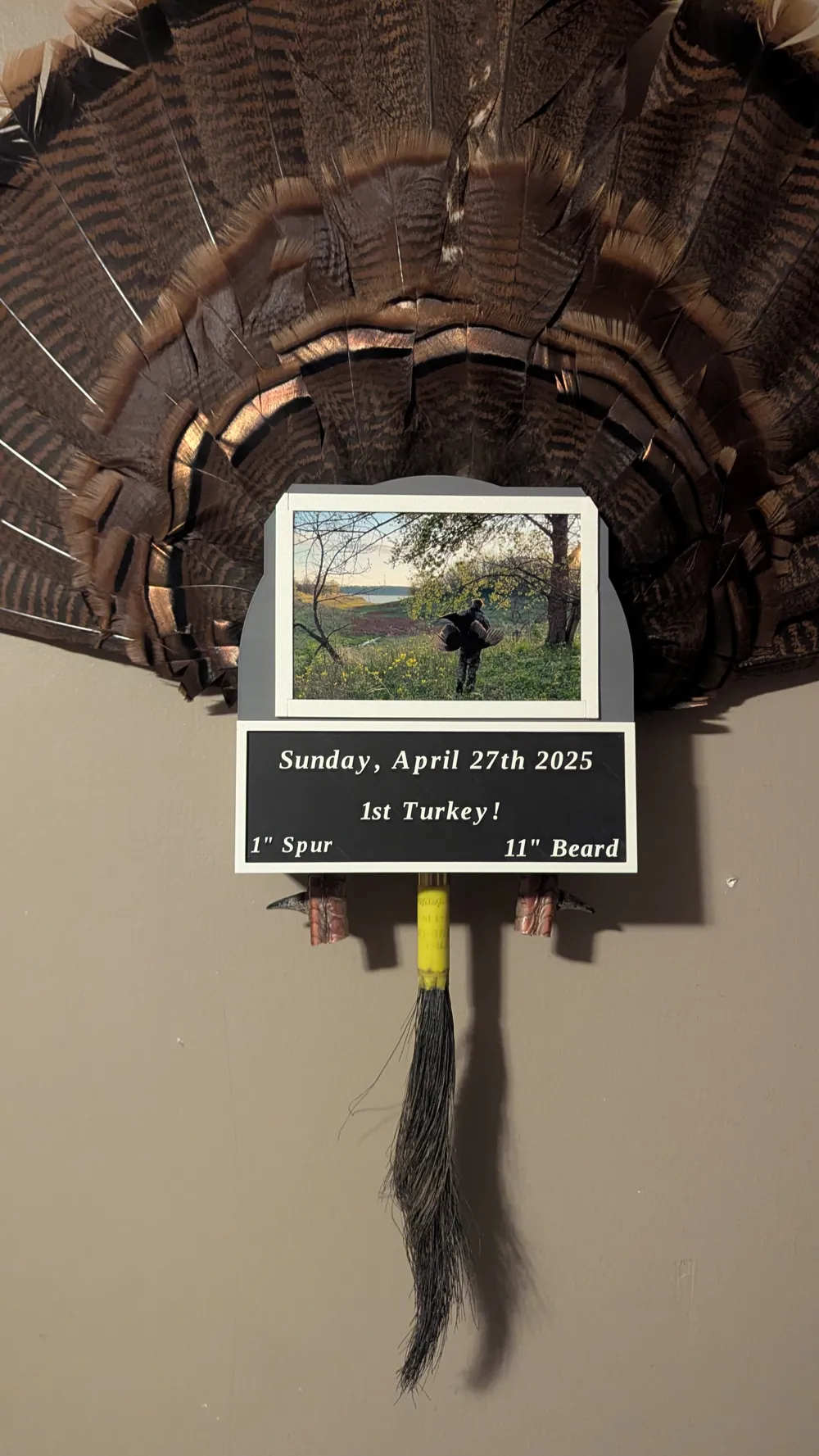 Displate turkey mount w/ custom text plate & frame - Free 3D Print ...