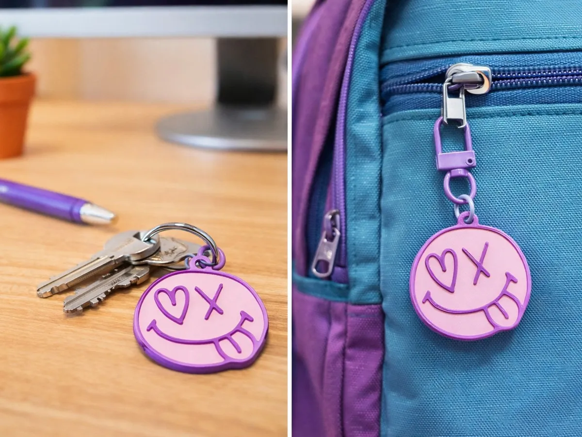 Wink Heart Charm Keychain - Valentine's Day - Free 3D Print Model ...
