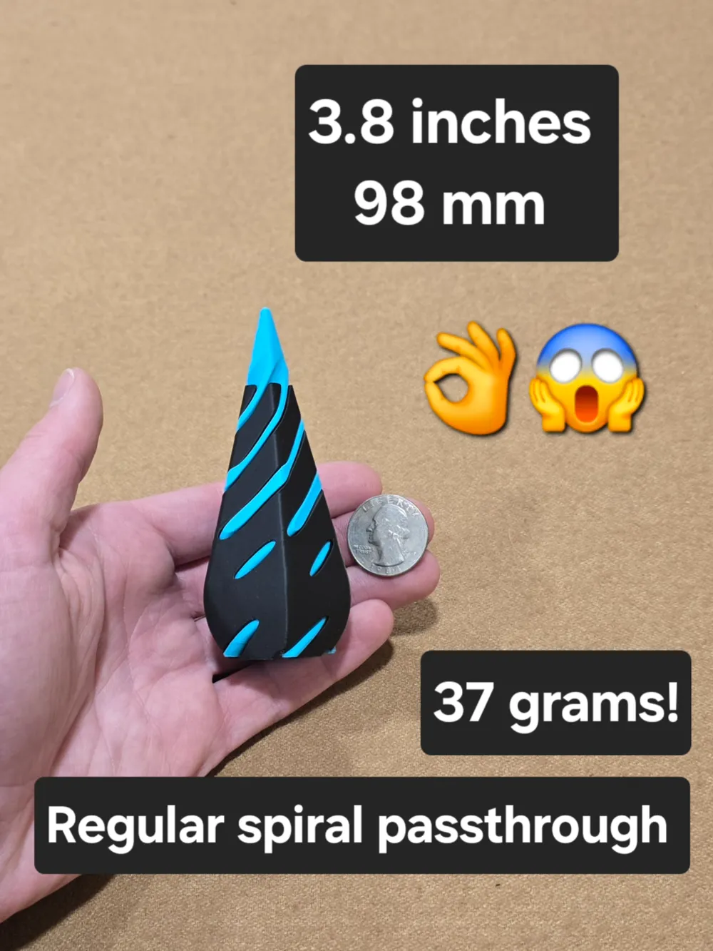 spiral passthrough fidget by udj studios MakerWorld: Download Free 3D ...