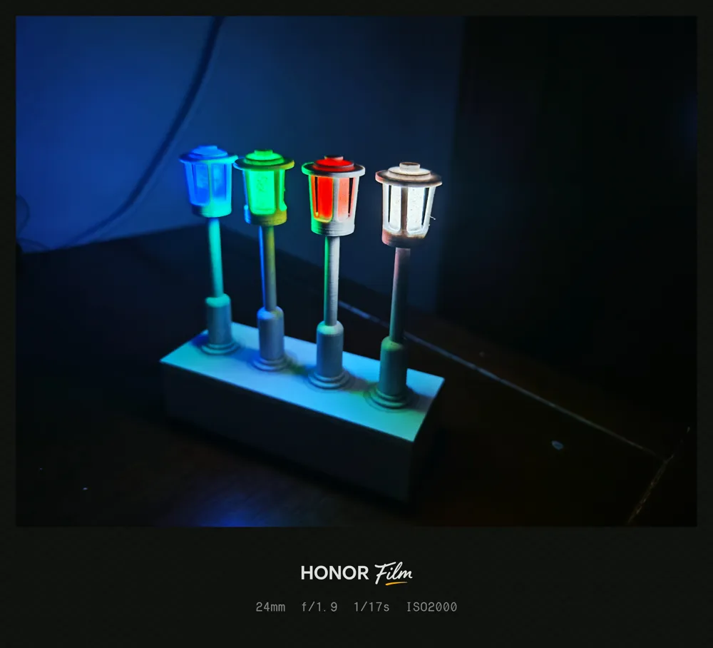 Desktop ambient light miniature street lamp desktop ornament - Free 3D ...