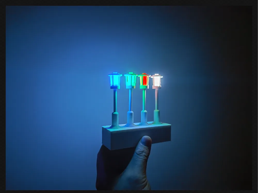 Desktop ambient light miniature street lamp desktop ornament - Free 3D ...