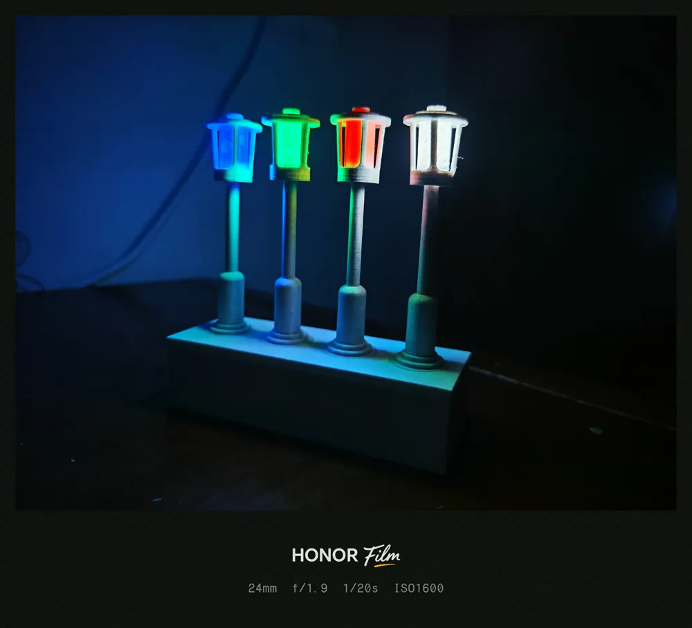 Desktop ambient light miniature street lamp desktop ornament - Free 3D ...