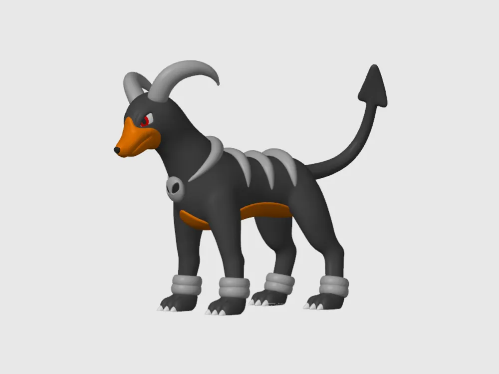 Houndoom Multicolor - Free 3D Print Model - MakerWorld