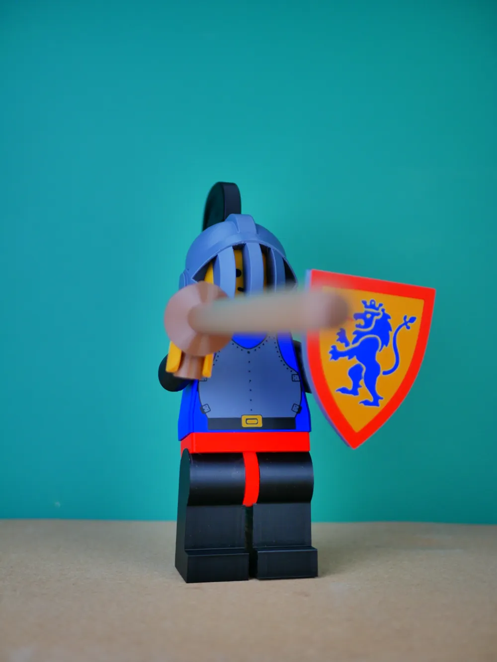 Classic Castle Blue Knight Figure by Panic & Confusion MakerWorld: Download Free 3D Models