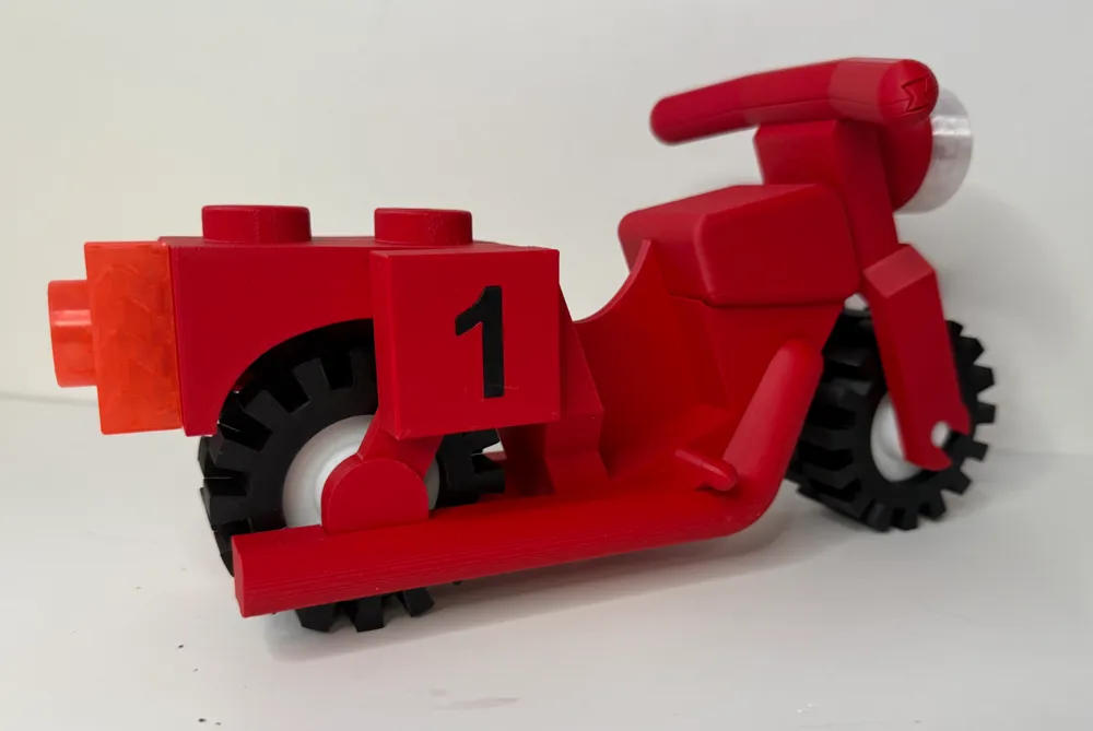 Big Brick Motorcycle 500% no support by The Elemental Brick MakerWorld ...
