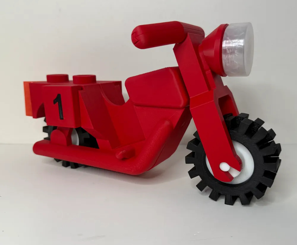 Big Brick Motorcycle 500% no support by The Elemental Brick MakerWorld ...