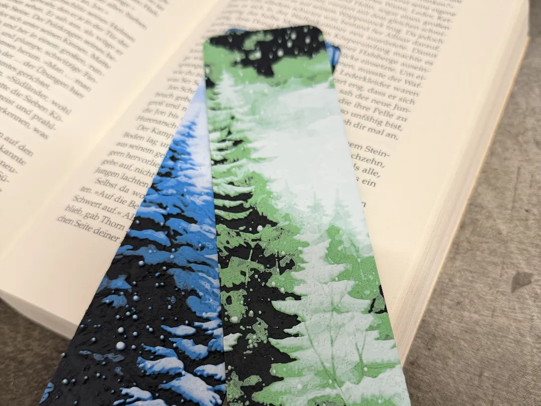Snowy Landscape Bookmark - Free 3D Print Model - MakerWorld