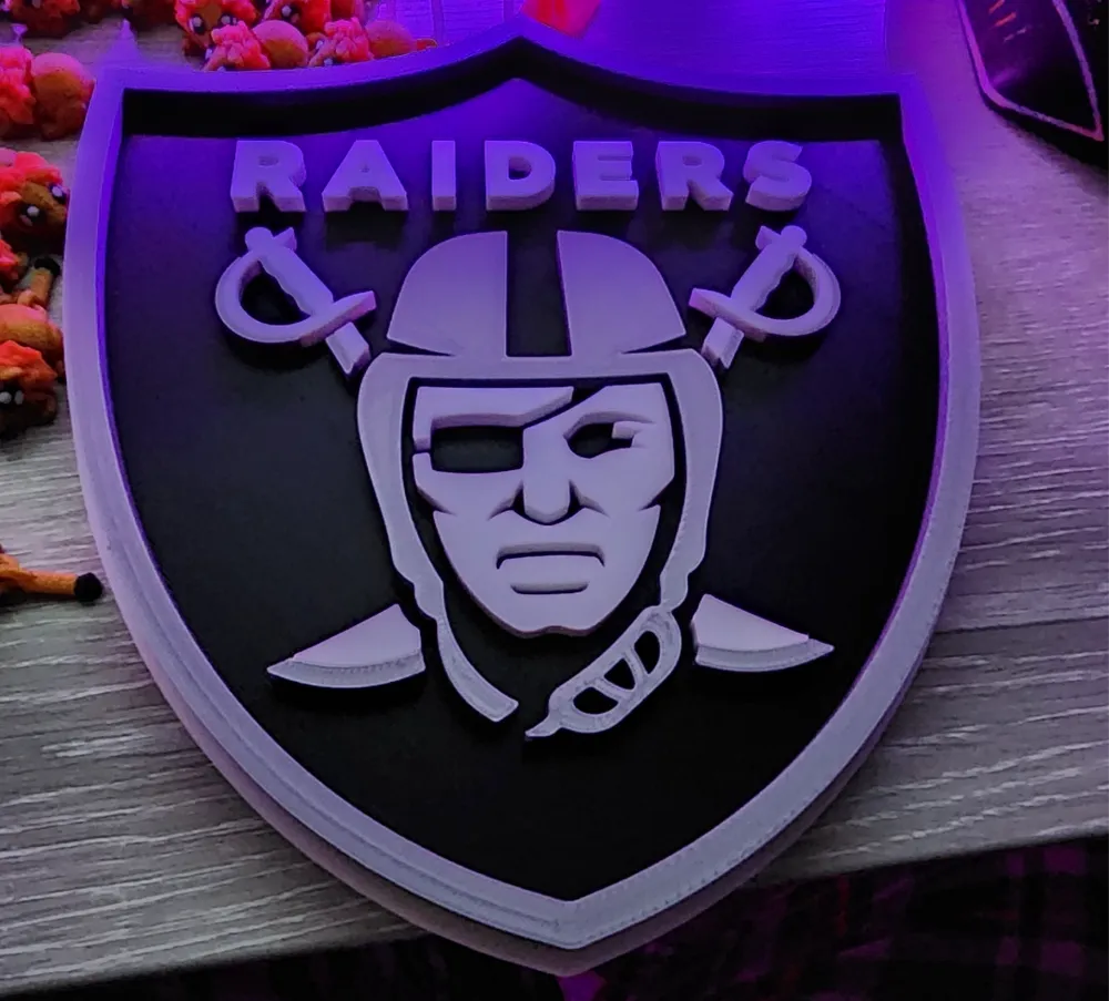 Raiders Logo Plaque - Free 3D Print Model - MakerWorld