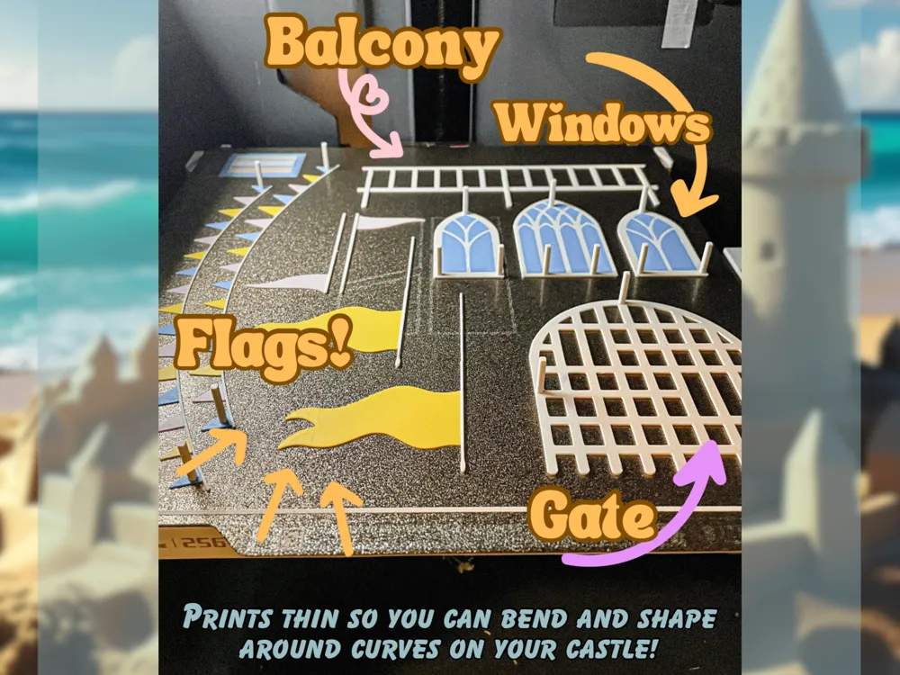 Sand Castle Decorations by beep_b00p MakerWorld: Download Free 3D Models