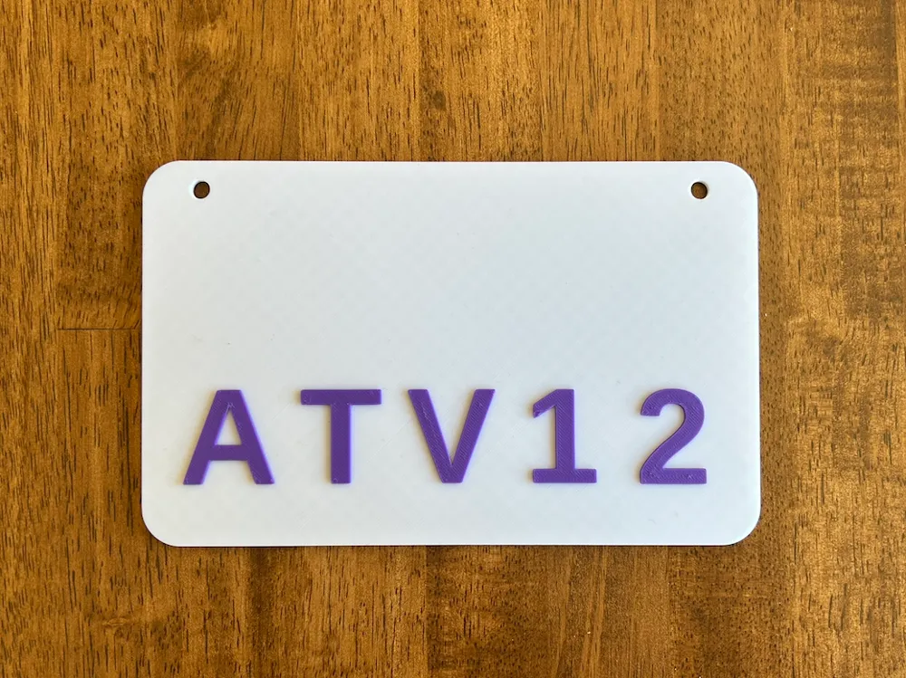 Customizable ATV License Plate - Free 3D Print Model - MakerWorld