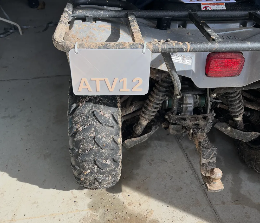 Customizable ATV License Plate - Free 3D Print Model - MakerWorld