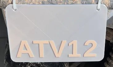 Customizable ATV License Plate - Free 3D Print Model - MakerWorld