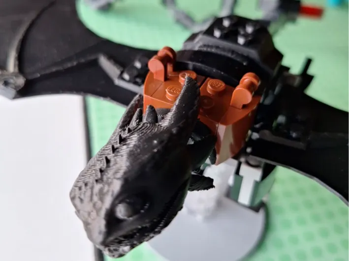 Toothless Brick Head & Wings Remixed by Mouldie MakerWorld: Download ...