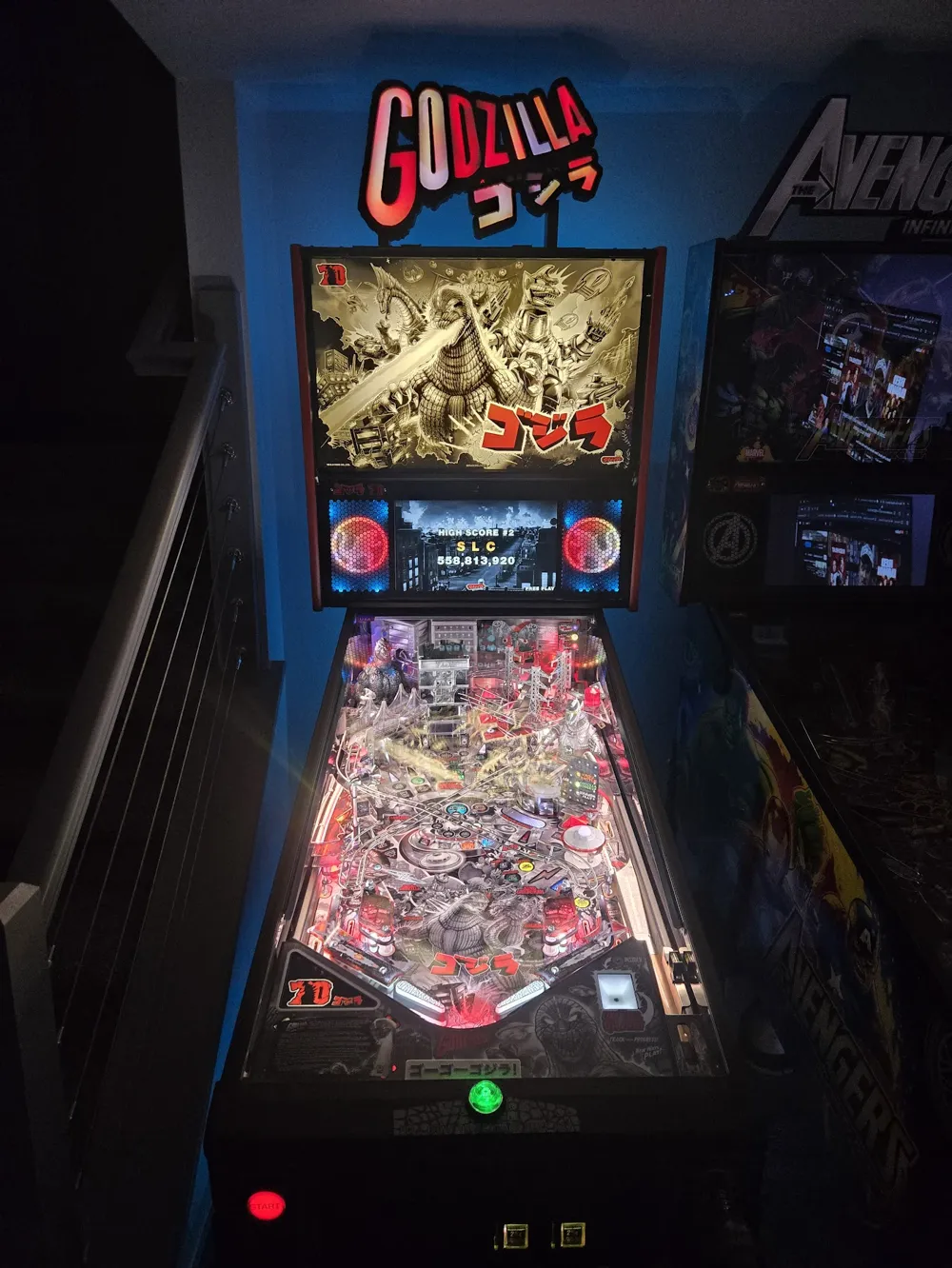 Godzilla LED Sign - Stern Pinball Godzilla Topper - Free 3D Print Model ...