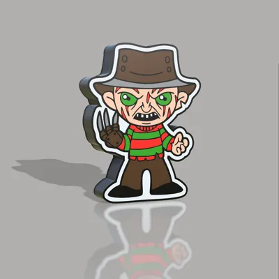 Freddy Krueger led light box (Ams Ready) by Nostalgicprints - MakerWorld