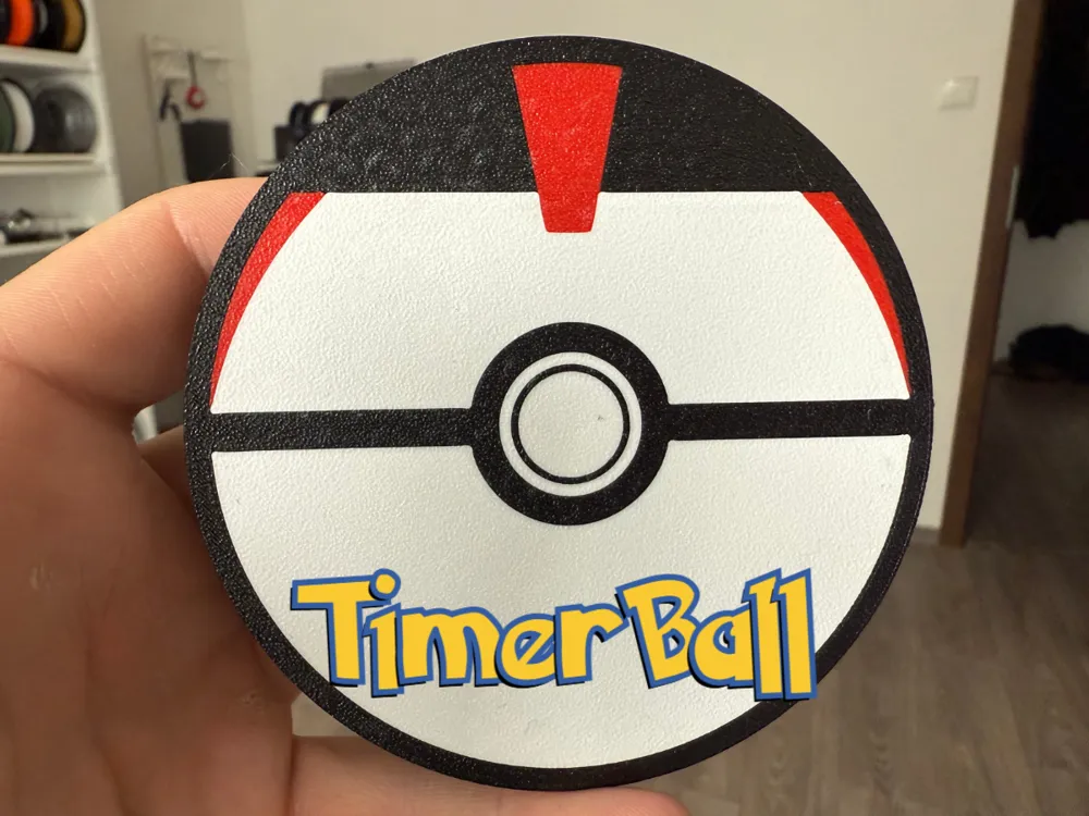 Timer Ball Poke Ball Pokemon coaster by jakubhroch MakerWorld: Download ...