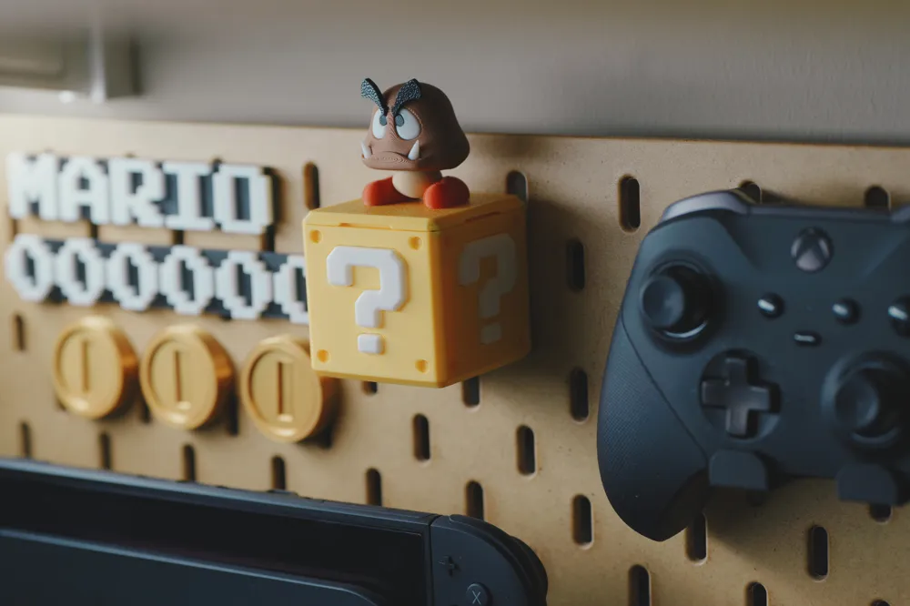 IKEA Pegboard Mario Question Mark Box & Koopa Troopa - Magnetic SD Card ...