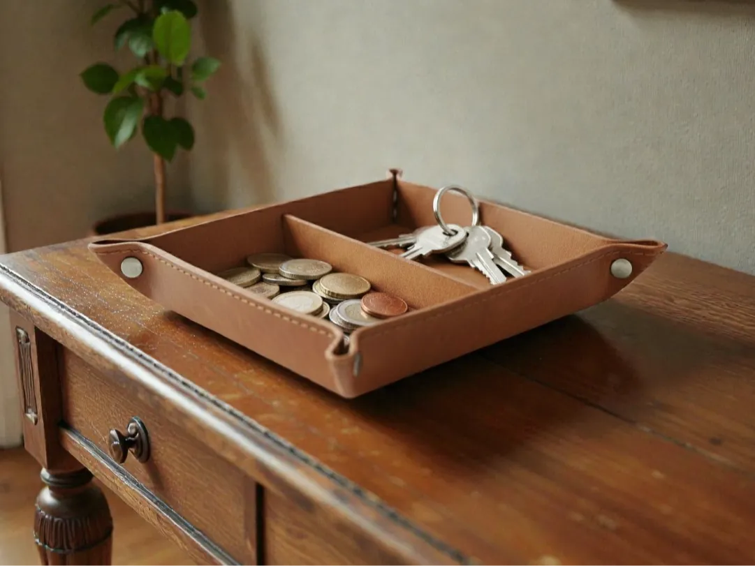 faux leather valet tray storage tray - Free 3D Print Model - MakerWorld