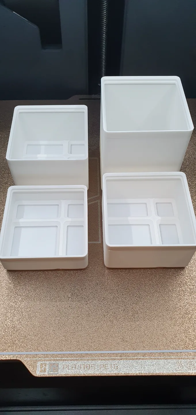 Gridfinity Eco Bin, two side half grid - all sizes - Free 3D Print ...
