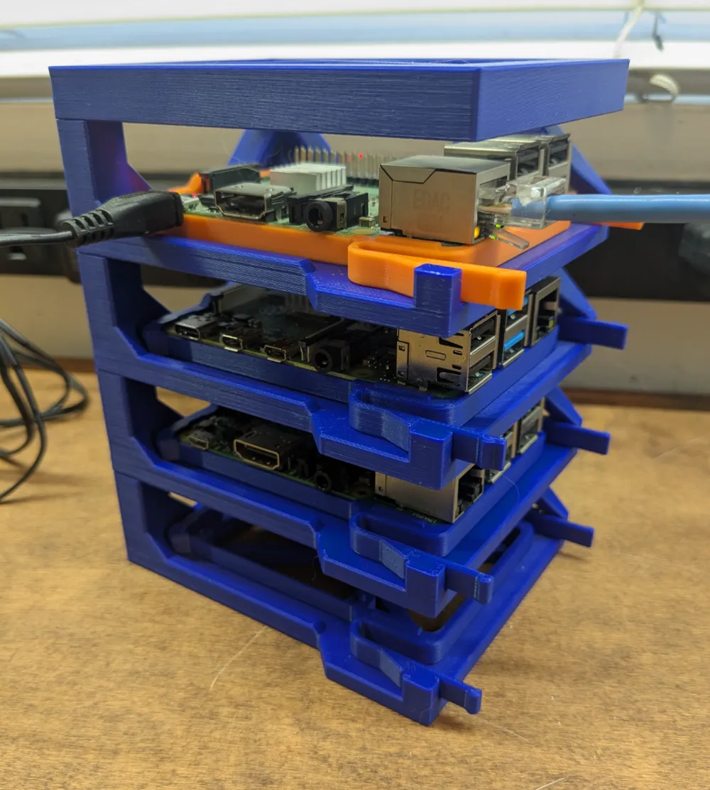 Modular Raspberry Pi (3,4,5) Rack w/Toolless Sleds by reganface MakerWorld: Download Free 3D Models