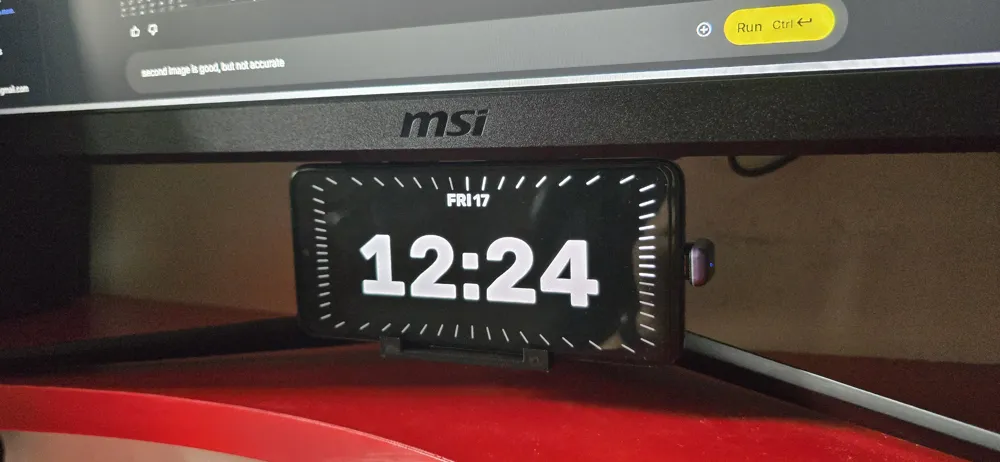 Lightweight Under-Monitor Phone Holder - Free 3D Print Model - MakerWorld