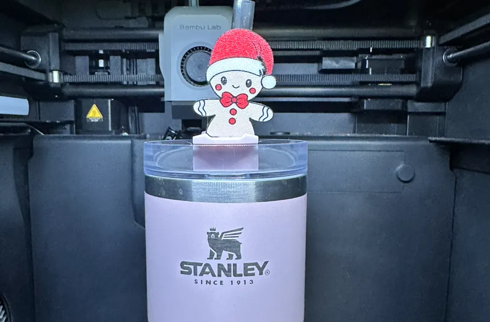 Gingerbread man Strawtopper by eulisesalarcon - MakerWorld